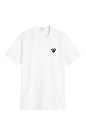Play Comme Des Garcon Studded Heart T-shirt - White/black