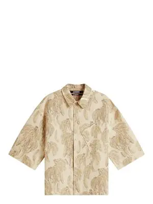 Jacquemus Banana Jacquard Canvas Short Sleeve Shirt - Multi