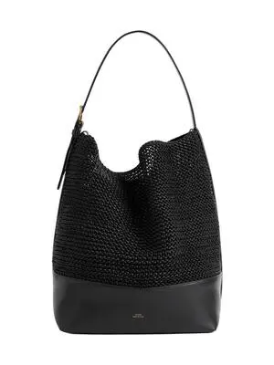 TOTEME Woven-leather Tote Bag - Black