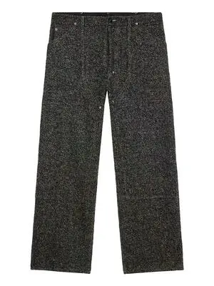 4SDESIGNS Herringbone Trousers - Grey