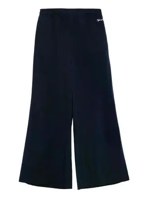 SPORT B. BY AGNÈS B. Logo-embroidered Wide Leg Pants - Blue