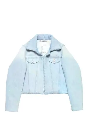 Acne Studios Floral-lining Denim Jacket - Blue