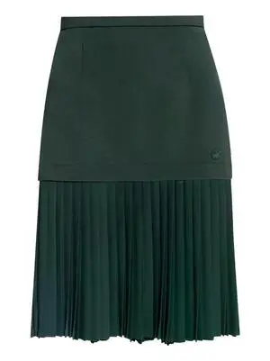 Lacoste Logo-patch Pleated Skirt - Green