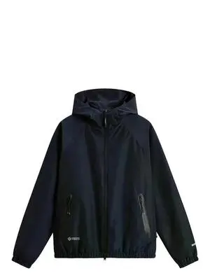 Woolrich Hooded Windbreaker Jacket - Blue