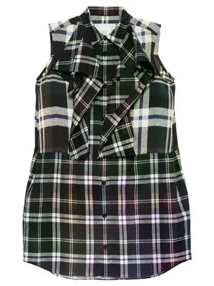 SACAI Sacai Checked Mini Dress