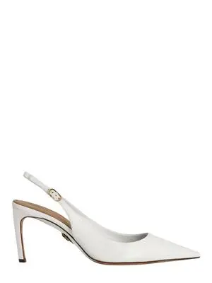 Dolce & Gabbana Leather Slingback Pumps - White