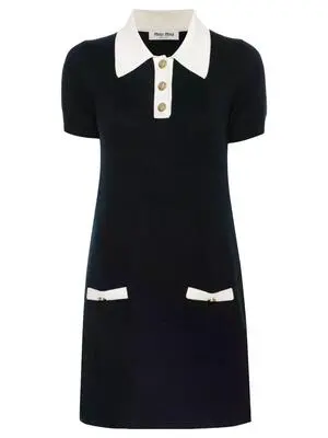 Miu Miu Fine-knit Cashmere Dress - Blue