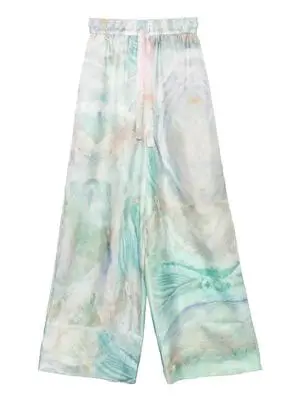 Zimmermann The Illuminate Wide-leg Trousers - Blue