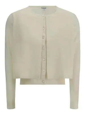 Loewe Wool Cardigan - Neutrals