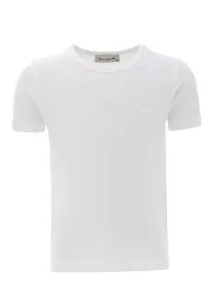 MOUSTACHE Solid T-shirt - White