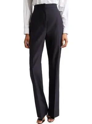 Max Mara Delfino Long Flare Leg Trousers - Midnight Blue