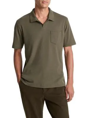 Vince Johnny Collar Polo - Driver Green