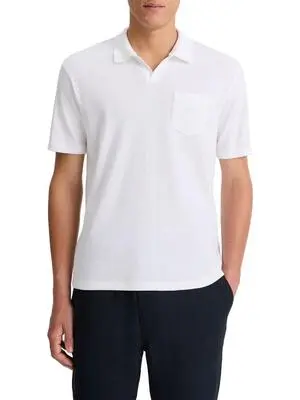 Vince Johnny Collar Polo - Optic White