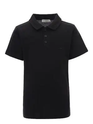 MOUSTACHE Solid Polo Shirt Black