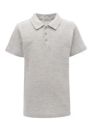 MOUSTACHE Solid Polo Shirt Grey