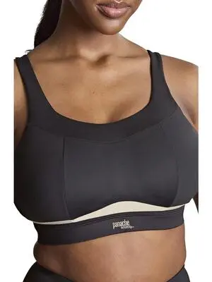 Panache Freedom Underwire Full Coverage Unlined Wireless Sports Bra - Black/ Chalk