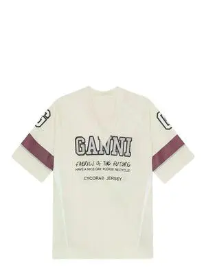 GANNI Future Mesh T-shirt - Neutrals