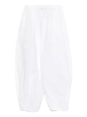 Pinko Cotton Tapered Trousers - White