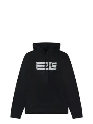 MAISON MARGIELA Logo-print Hoodie - Black