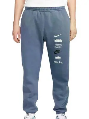 Nike Nsw Club Plus Logo Diffused Track Pants - Blue