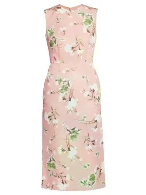 Erdem Floral-print Midi Dress - Pink