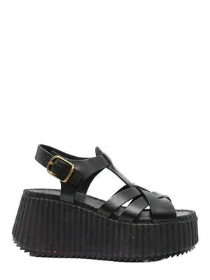 Chloé 85mm Leather Sandals - Black