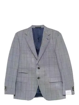 Caruso Checked Blazer - Grey