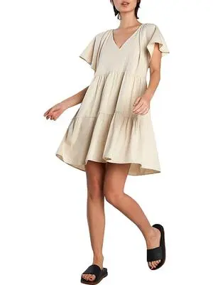 BILLY T Mini Dress Ice Latte