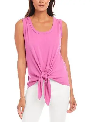 Karen Kane Tie Front Tank Top Tulip