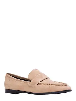 BLACK SUEDE STUDIO Classic Loafer Flats - Tan