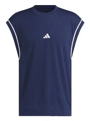 Adidas Allworld Sleeveless Tank Top - Team Navy Blue 2