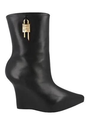 Givenchy Glock Leather Wedge Boots - Black