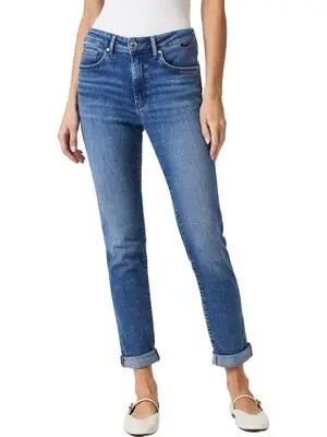 MAVI Kathleen High Waist Slim Jeans - Mid Brushed Feather