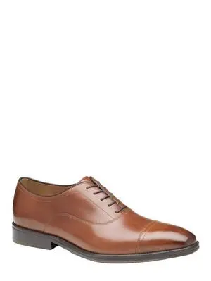 Johnston & Murphy Sullivan Cap Toe Oxford - Tan Italian Calfskin