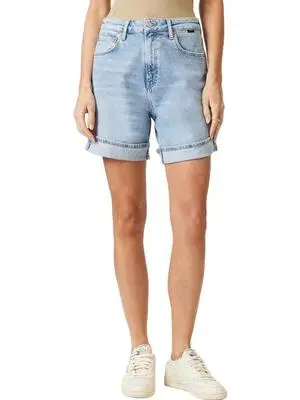 MAVI Heidi High-waisted Denim Shorts - Light Blue 90s