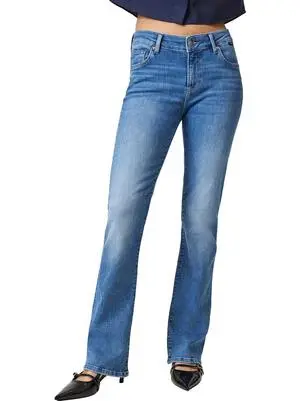 MAVI Vicky Mid-rise Bootcut Jeans - Mid Blue Flex Blue