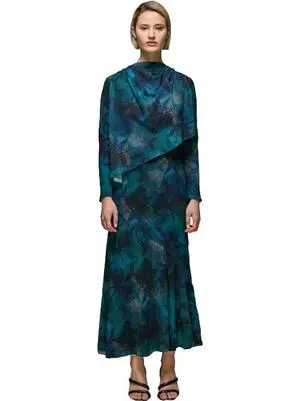 DASKA Ali Maxi Dress - Navy Print
