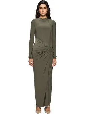 DASKA Daska Athena Twist Maxi Dress Olive