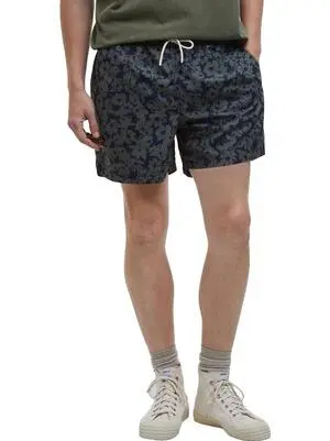 Barbour Sidmouth Printed Swim Trunks - Navy Blue