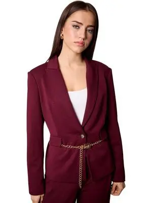 BLUE REVIVAL Taylor Belted Blazer - Vampy