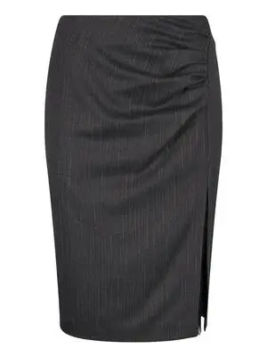 Liu Jo Midi Skirt With Slit - Grey
