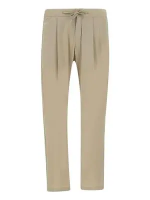Herno Straight Leg Trousers Beige