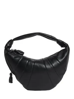 LEMAIRE Medium Nappa Leather Croissant Bag Black