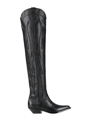 SONORA Leather Cowboy Boots - Black