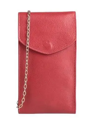 Il Bisonte Leather Cross-body Bag With Metallic Strap - Red