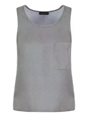 Emporio Armani Geometric-motif Tank Top - Grey