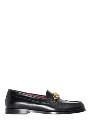 Valentino Garavani Chain V Logo Loafer - Black
