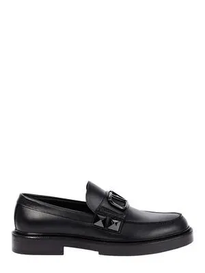 Valentino Garavani Stud Sign Loafers - Black