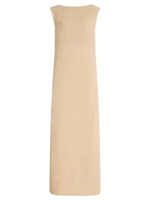 MATTEAU Open-Back Crepe Maxi Dress