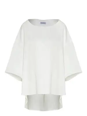GLORIA COELHO Drop-shoulder Blouse - White